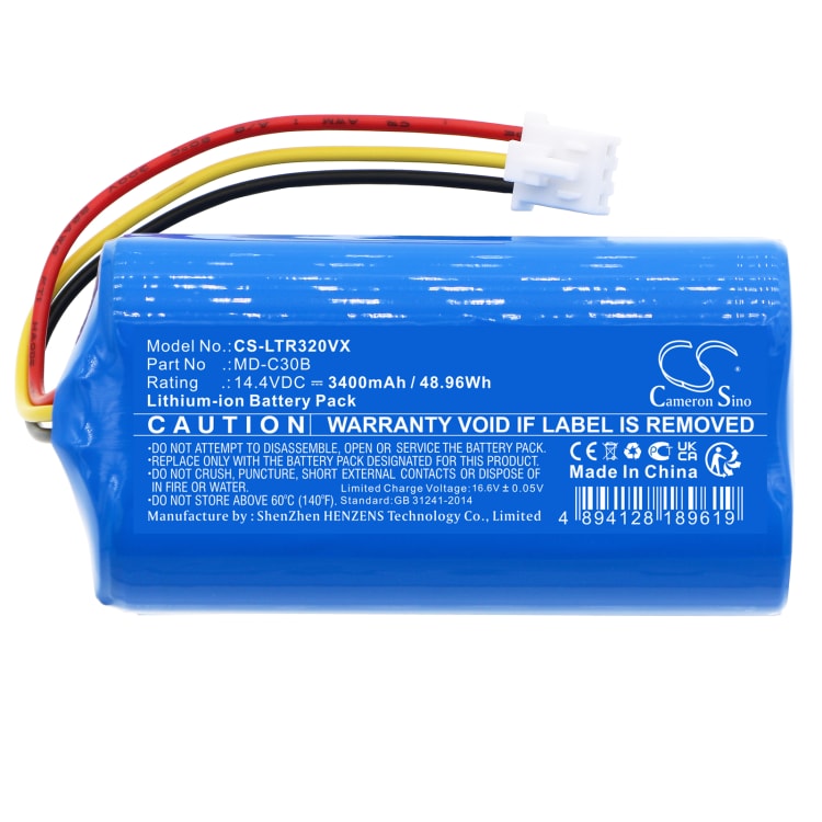 Blaupunkt 6.60.40.02-0 D071-INR-CH-4S1P Battery Replacement for BlueBot ...
