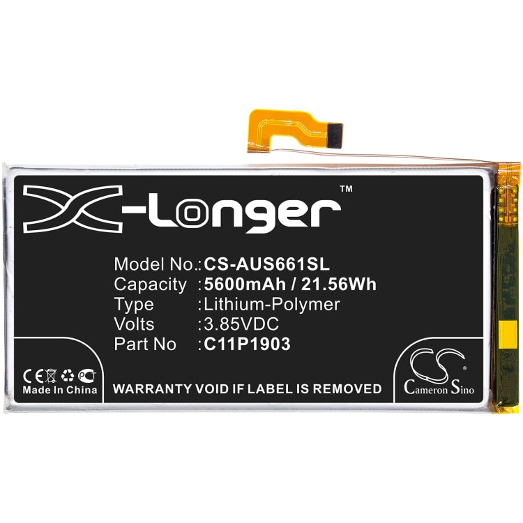 Battery Replacement Asus 0B200-03720100 C11P1903 for ROG Phone 3 ...