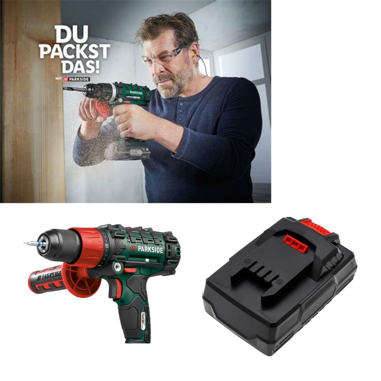 Parkside 20V Battery for Cordless Drill & Angle Grinder Replacement ...